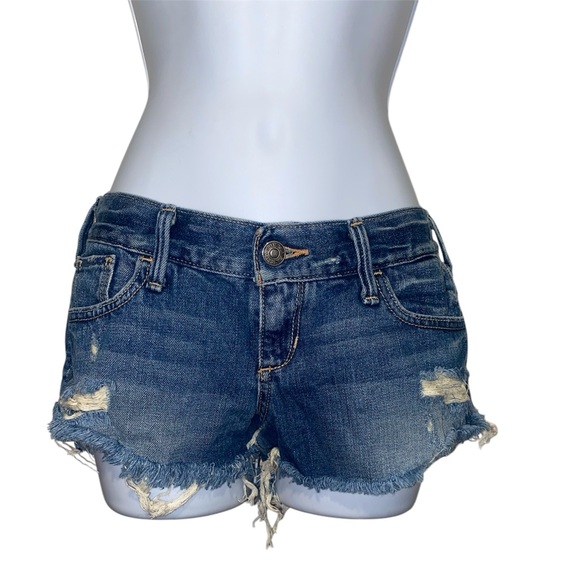 Gilly Hicks | Shorts | Y2k Micro Mini Medium Wash Distressed Denim ...